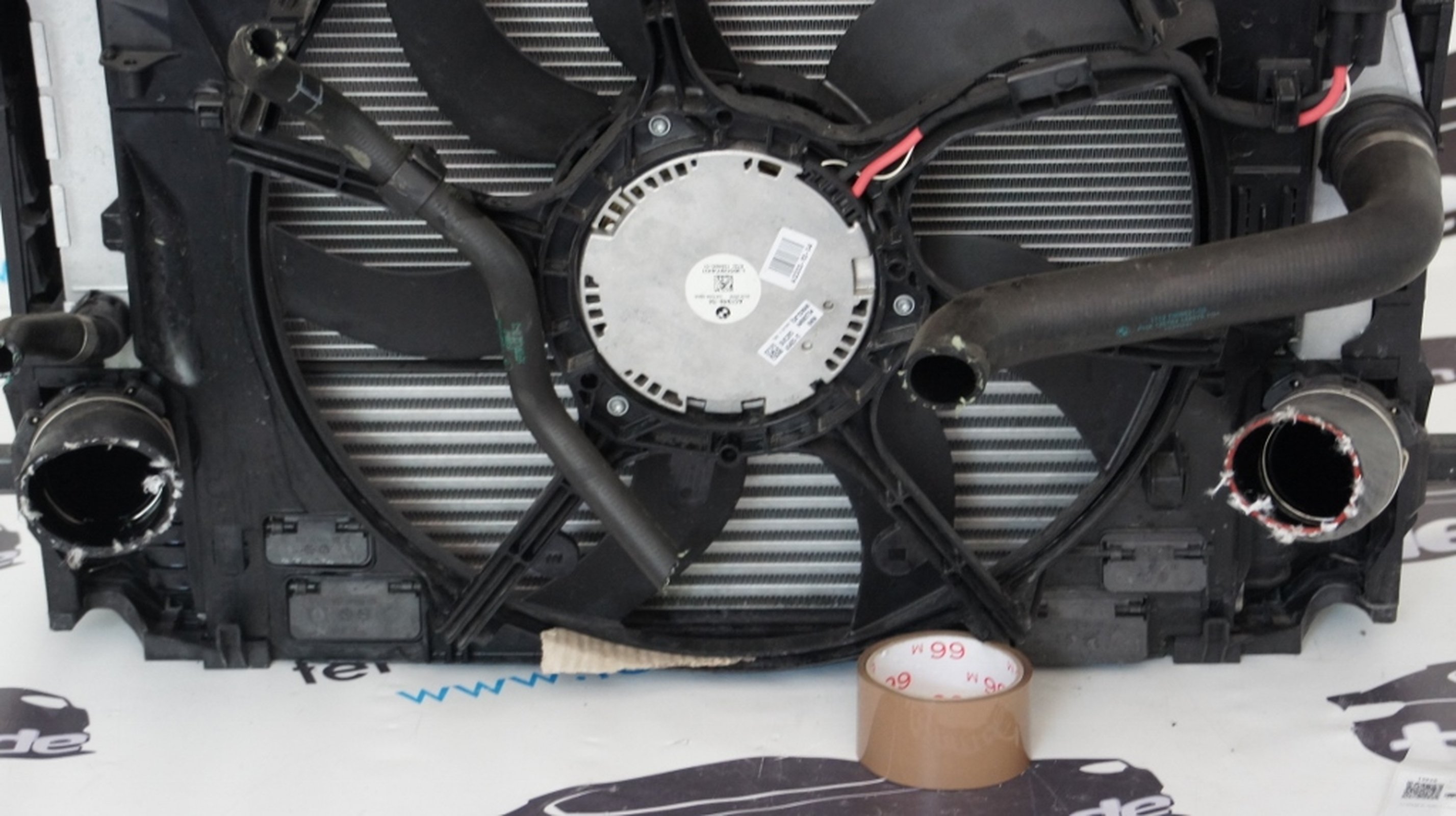 1 x Charge-air cooler, 1 x Radiator, 1 x Fan housing with fan, 1 x ...